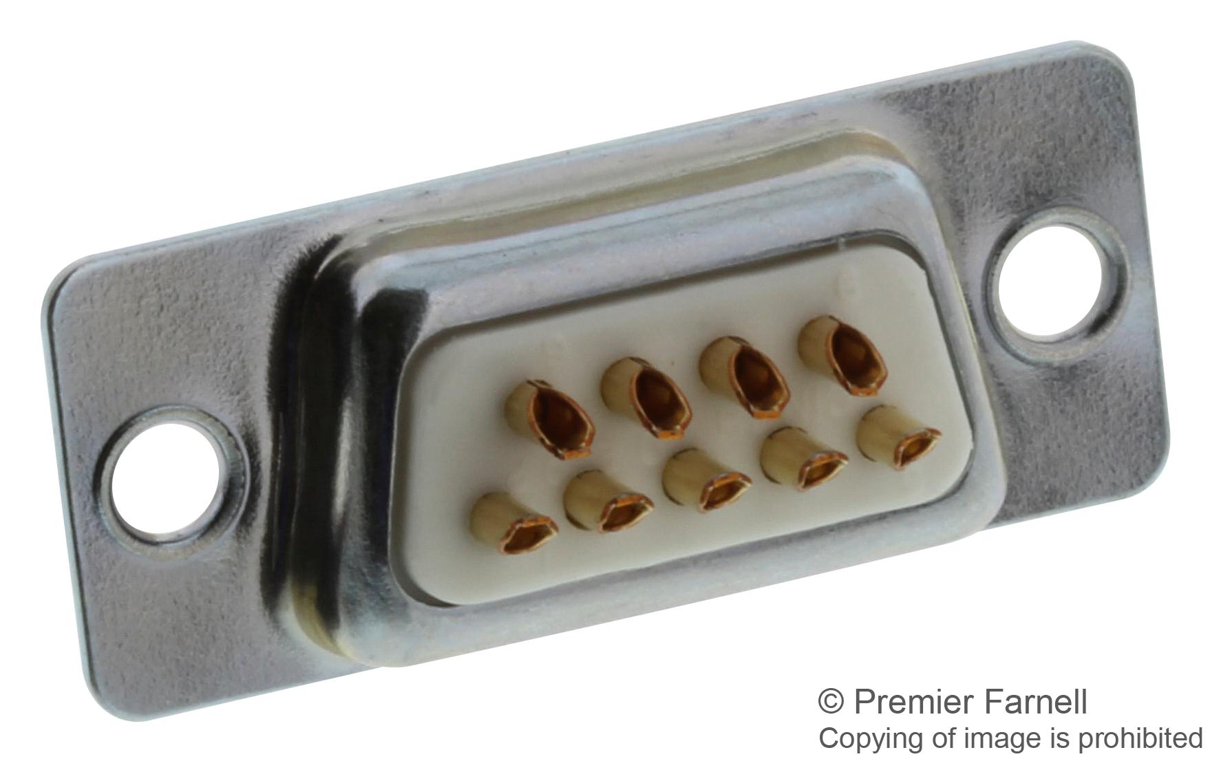 DEH-9P - Cinch Connectivity Solutions - D Sub Connector, DB9, 9 Contacts