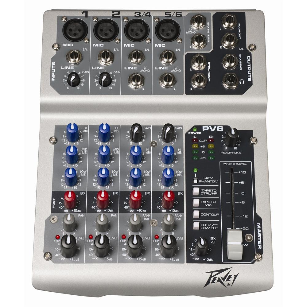 PV 6 - Peavey - 6 Channel Mixer
