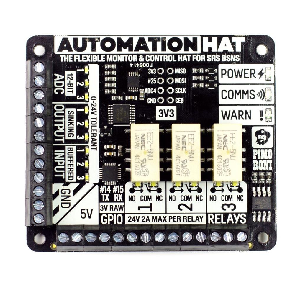PIM213 - Pimoroni - Automation HAT For Raspberry Pi 3/2/B+/A+/Zero/Zero W, Automation Development