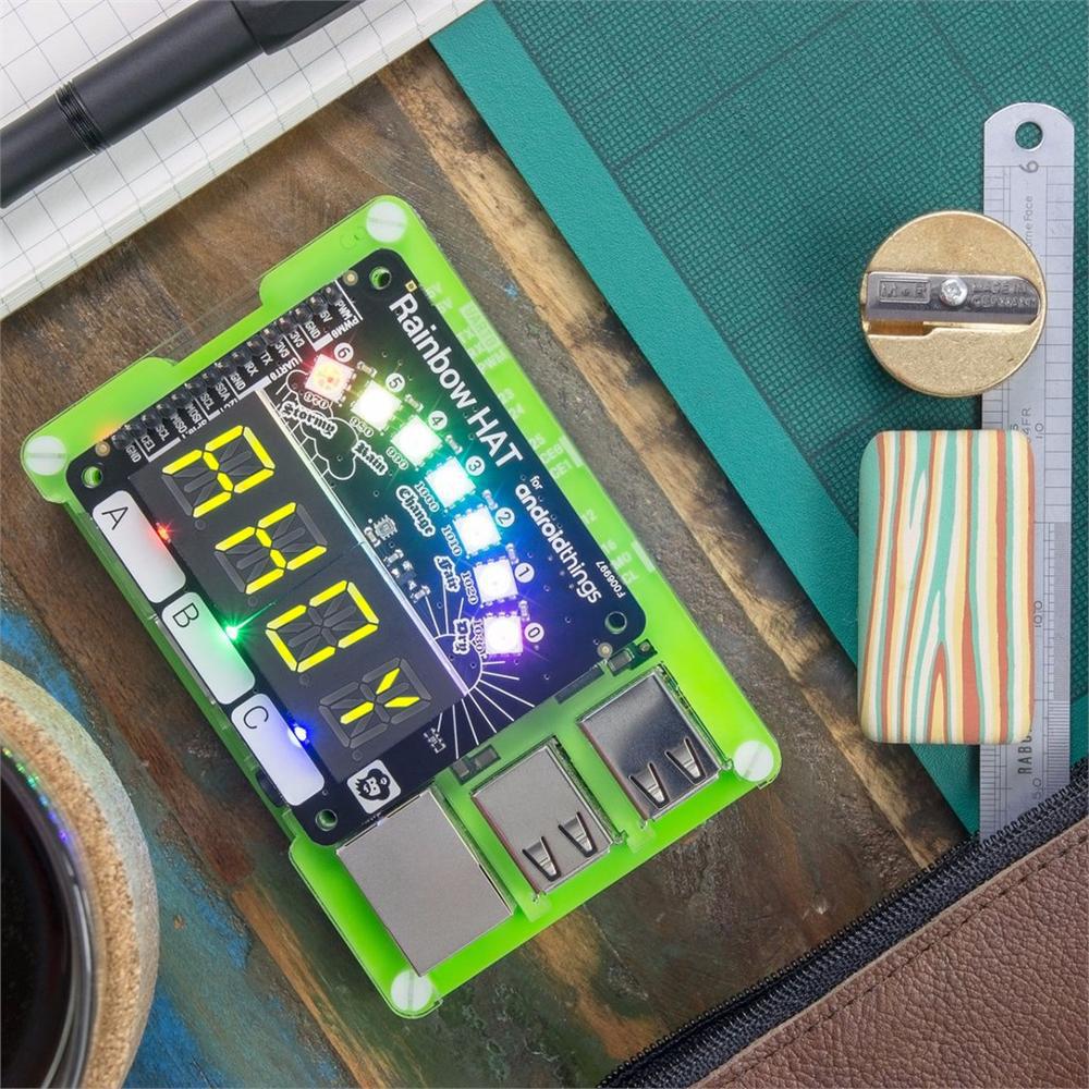 PIM242 - Pimoroni - Development Board, Rainbow HAT For Raspberry Pi ...