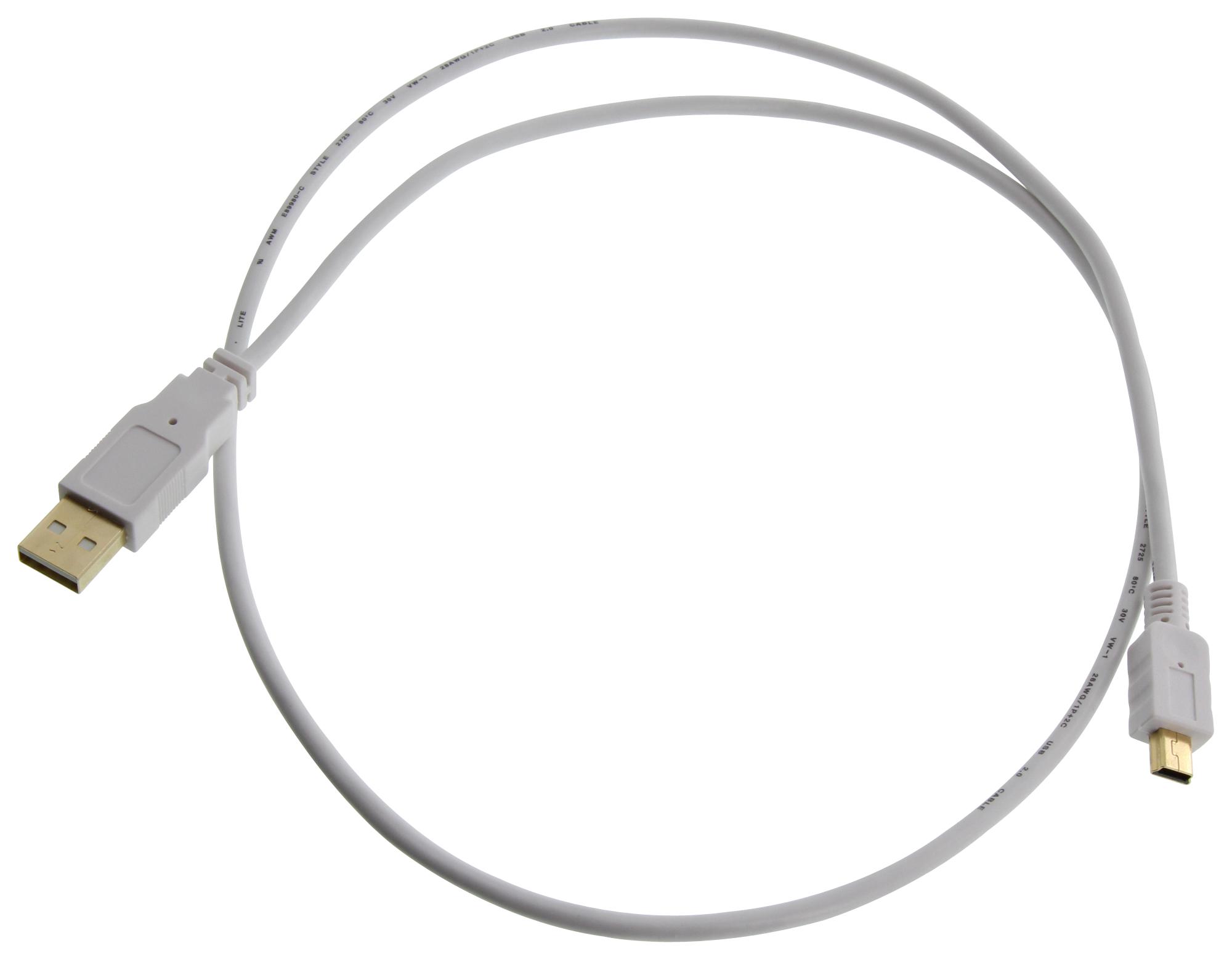 U030AB-003-WH - Eaton Tripp Lite - USB Cable, Type A Plug to Mini Type ...