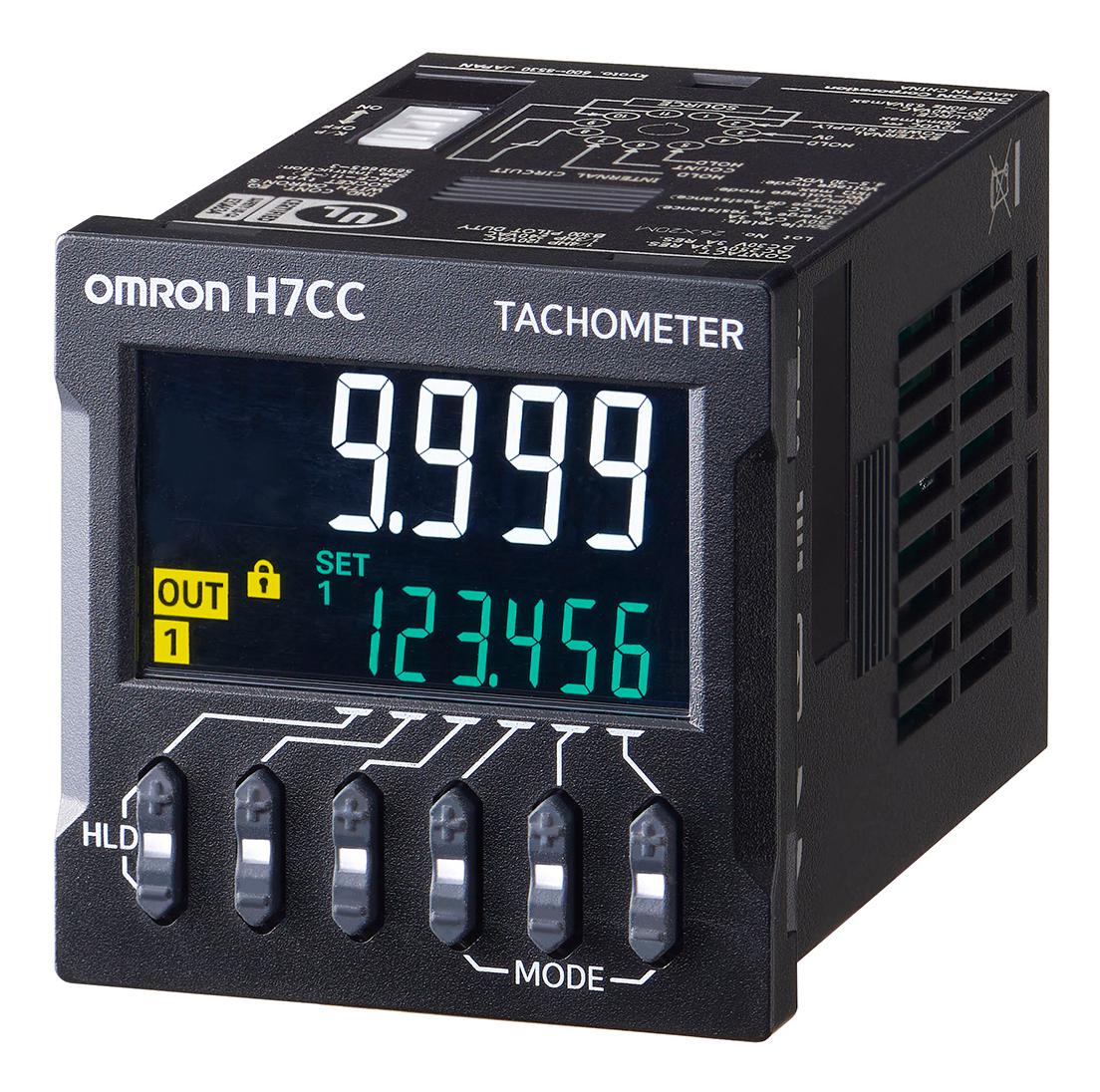 H7CC-R11D - Omron Industrial Automation - Tachometer, 6-Digit, 10 mm