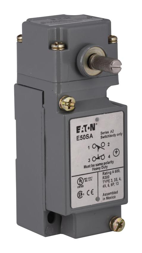 E50AR1 - Eaton Cutler Hammer - Limit Switch, Side Rotary, DPST-1NO