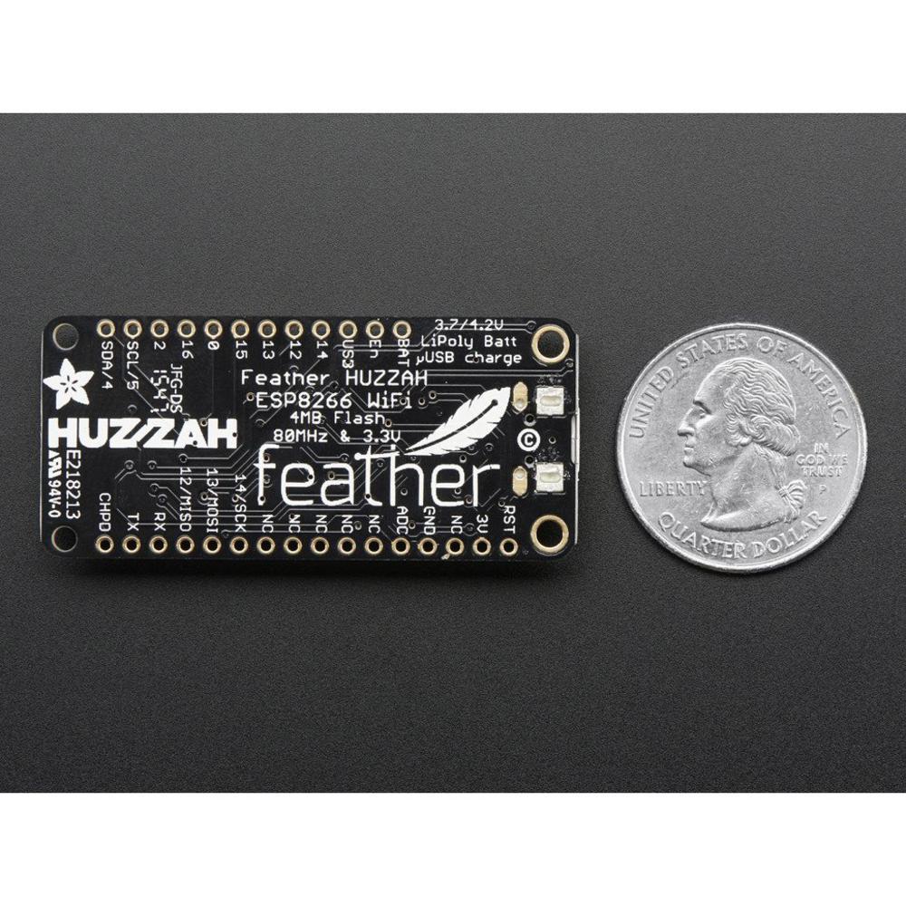 2821 - Adafruit - Development Board, AdaFruit Feather Huzzah, ESP8266 ...