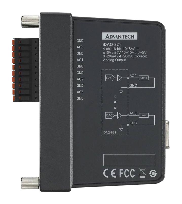 IDAQ-821-AE - Advantech - Input DAQ Module, Analog O/P, 4 Channel