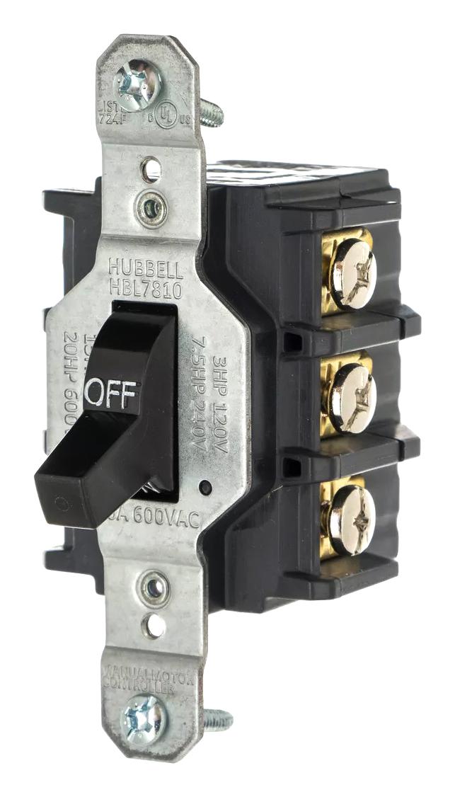 HBL7810S - Hubbell Wiring Devices - Switch Disconnector, 3 Pole, 600 V