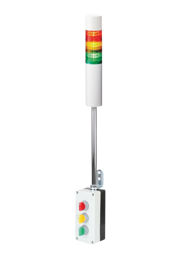 VSST-LR6-302LJNW-RYG - Patlite (u.s.a.) - Manual Control Signal Tower, 3 Tiers, Green / Red / Yellow