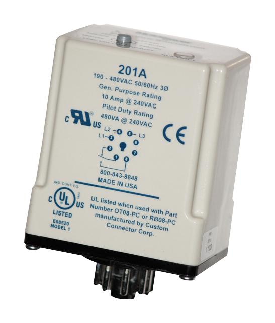 201A - Littelfuse - Phase Monitoring Relay, 201A Series, SPDT