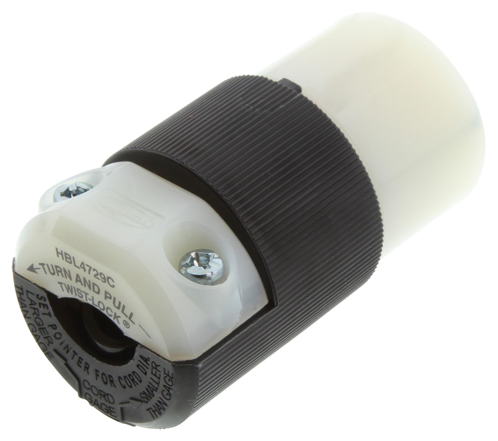 HBL4729C - Hubbell Wiring Devices - Power Entry Connector, 2P3W, L5-15