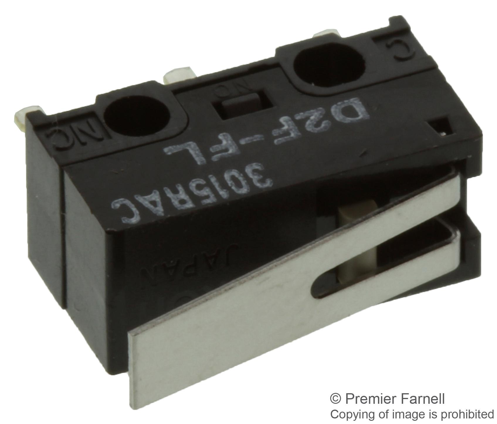 D2F-FL - Omron Electronic Components - Microswitch, Ultra Subminiature, Hinge Lever