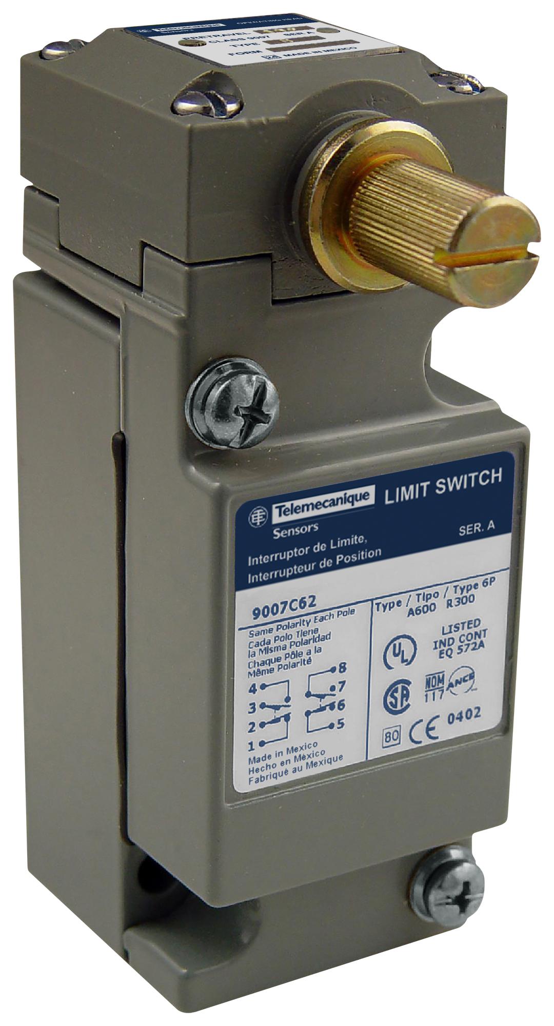 9007C62B2Y247 - Telemecanique Sensors - Limit Switch, IP67, Rotary