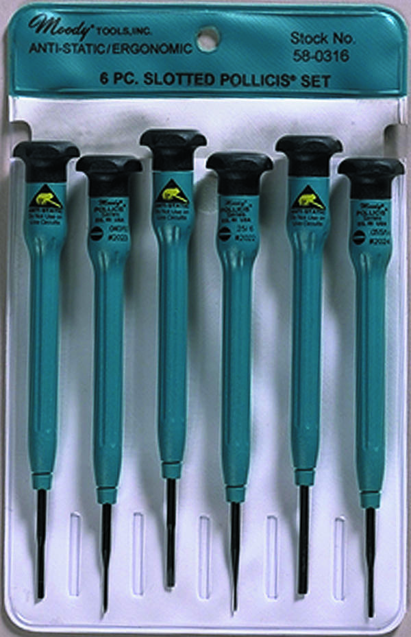 58-0316 - Moody Tools - Driver Set, 5 Piece, 0.025"