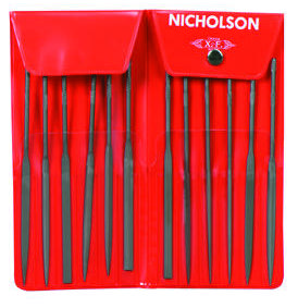37035 - Nicholson - File Set, 12 Piece, 4" Round Handle Needle File