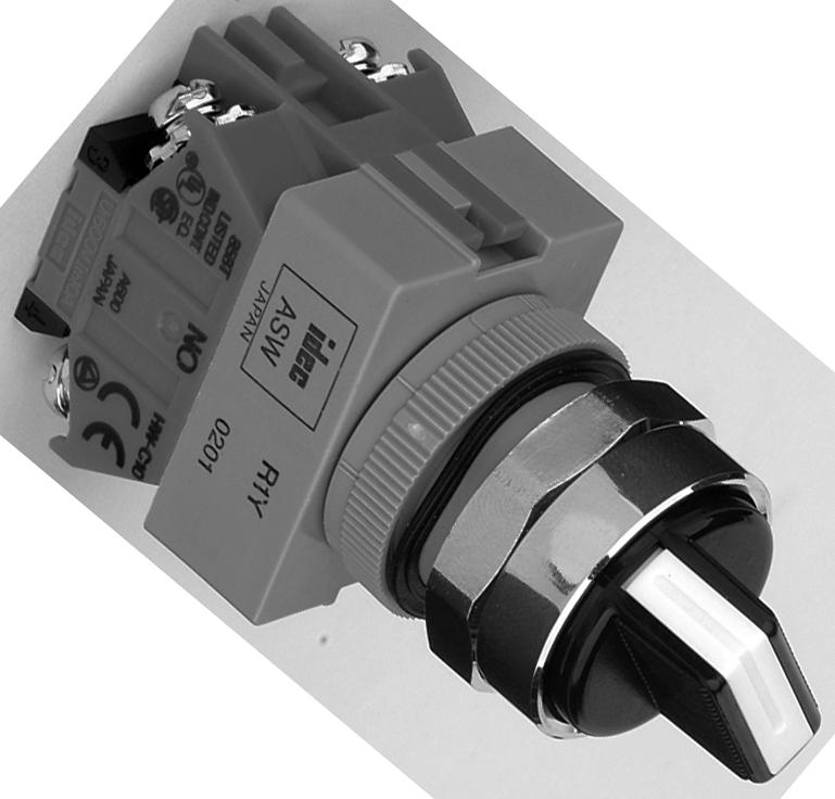 ASW2K10 - Idec - Rotary Switch, 2 Position, 1 Pole