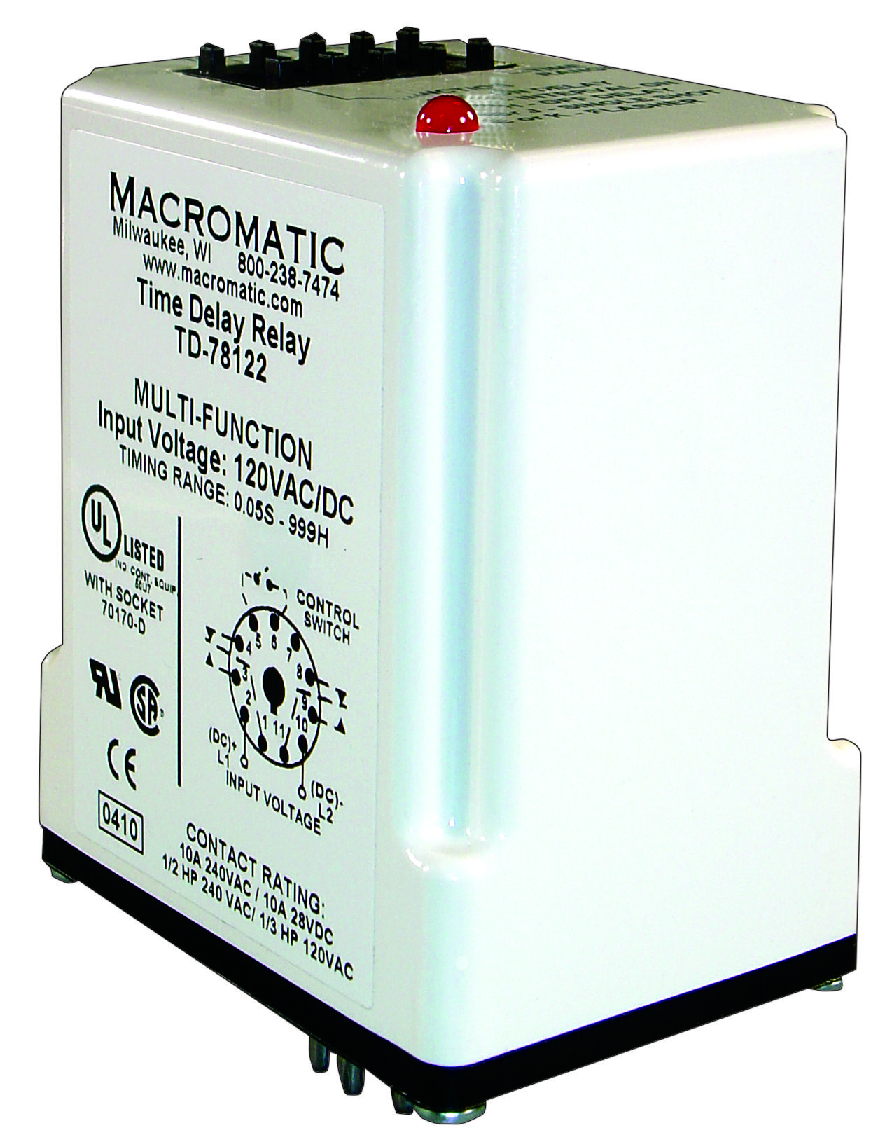 TD-78122 - Macromatic Controls - Time Delay Relay, Multi-Function, 30 VDC