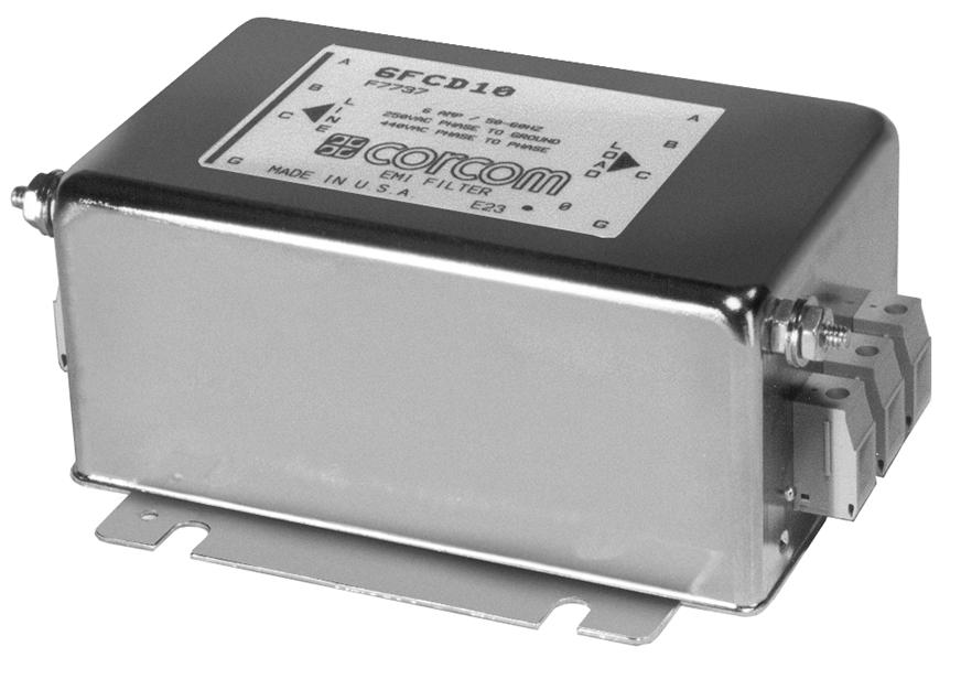 25FCD10 - Corcom - Te Connectivity - Power Line Filter, Chassis ...