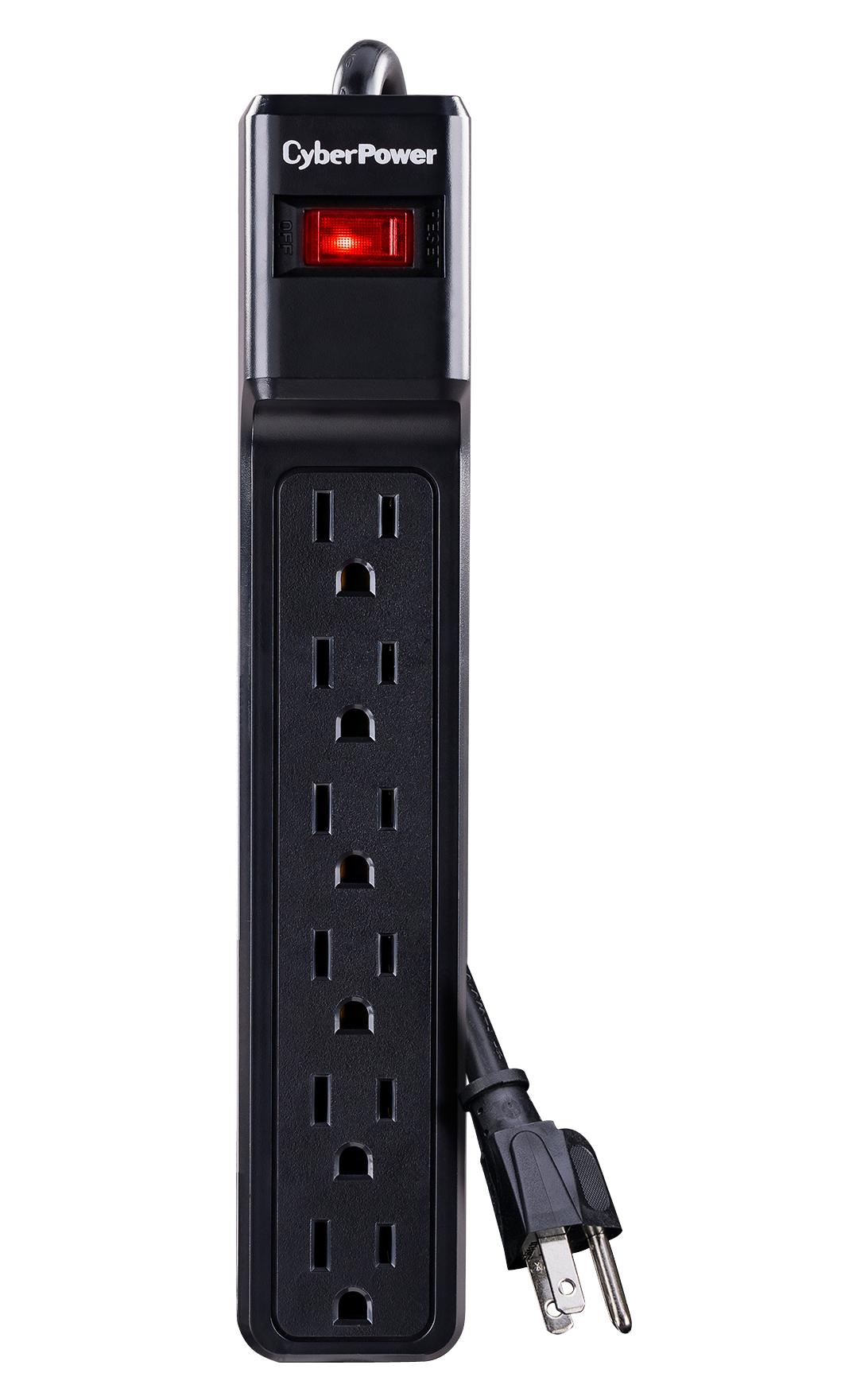 CSB604 - Cyber Power Systems - Surge Protector, 6 Outlets, NEMA 5-15R