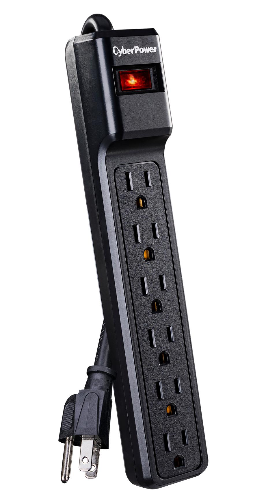 CSB604 - Cyber Power Systems - Surge Protector, 6 Outlets, NEMA 5-15R
