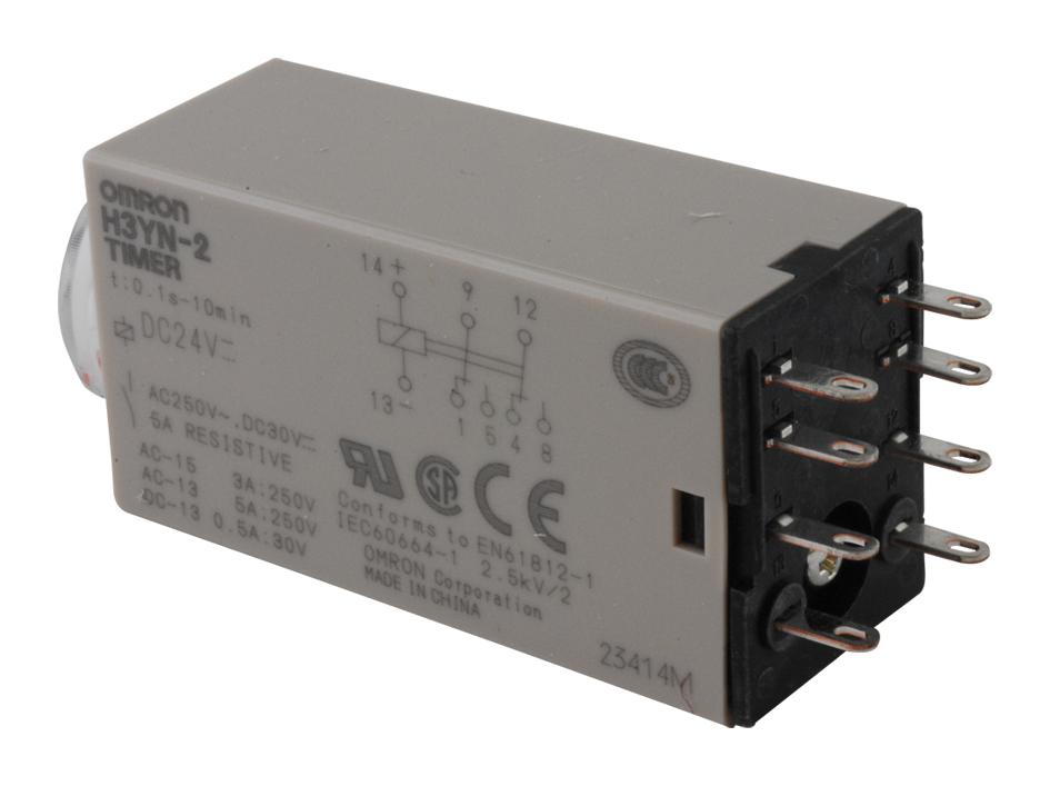 H3YN-2 DC24 - Omron Industrial Automation - Analog Timer, Multiple Mode, DPDT