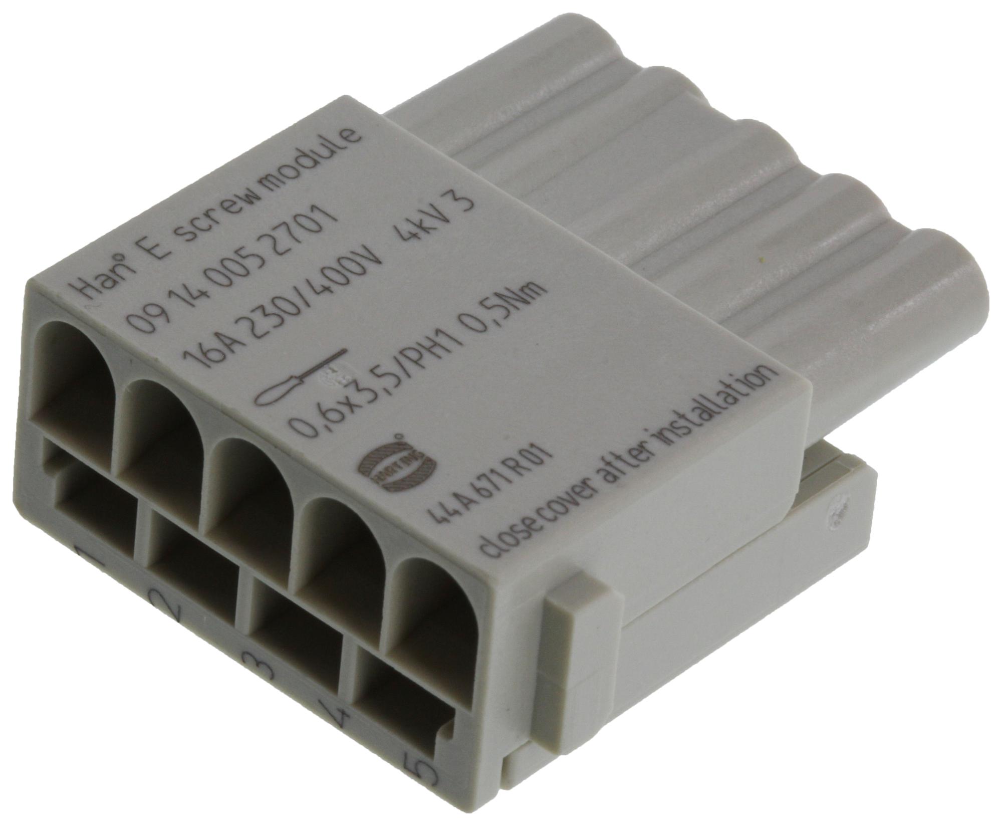 09 14 005 2701 - Harting - Heavy Duty Connector, Han-Modular E Series ...