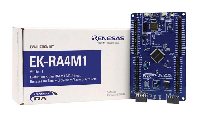 RTK7EKA4M1S00001BU - Renesas - Evaluation Kit, RA Family RA4M1 Group 32-bit ARMCortex-M4F ...