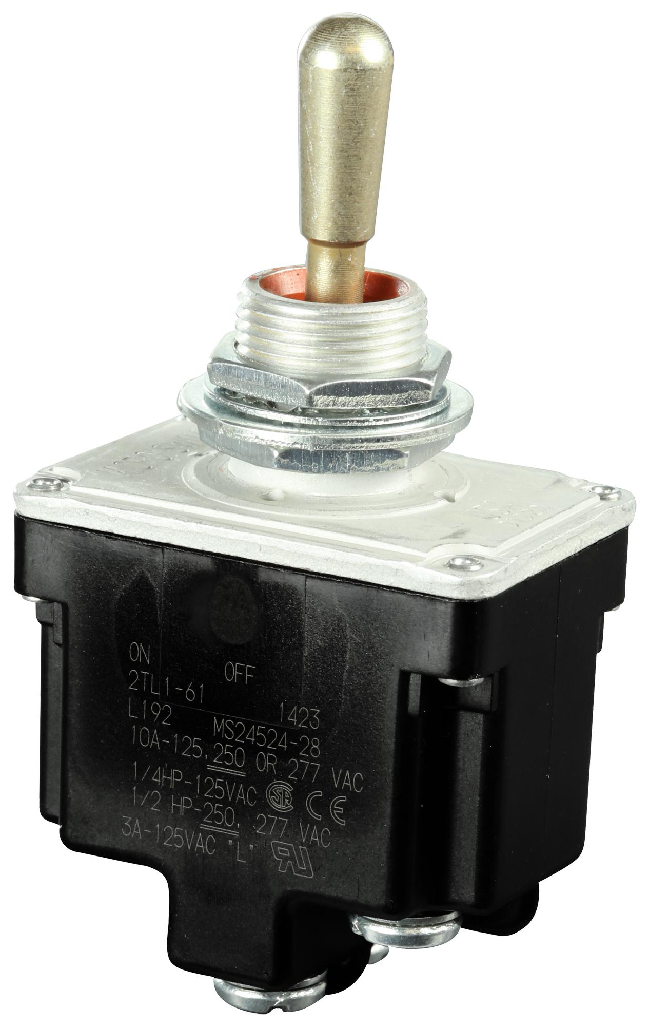 2TL161 - Honeywell - Toggle Switch, MIL-Grade, (On)-Off