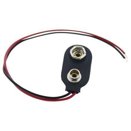 29-130 - Mcm - PP3 9V Battery Clip Snap On Connector With Bare End Leads