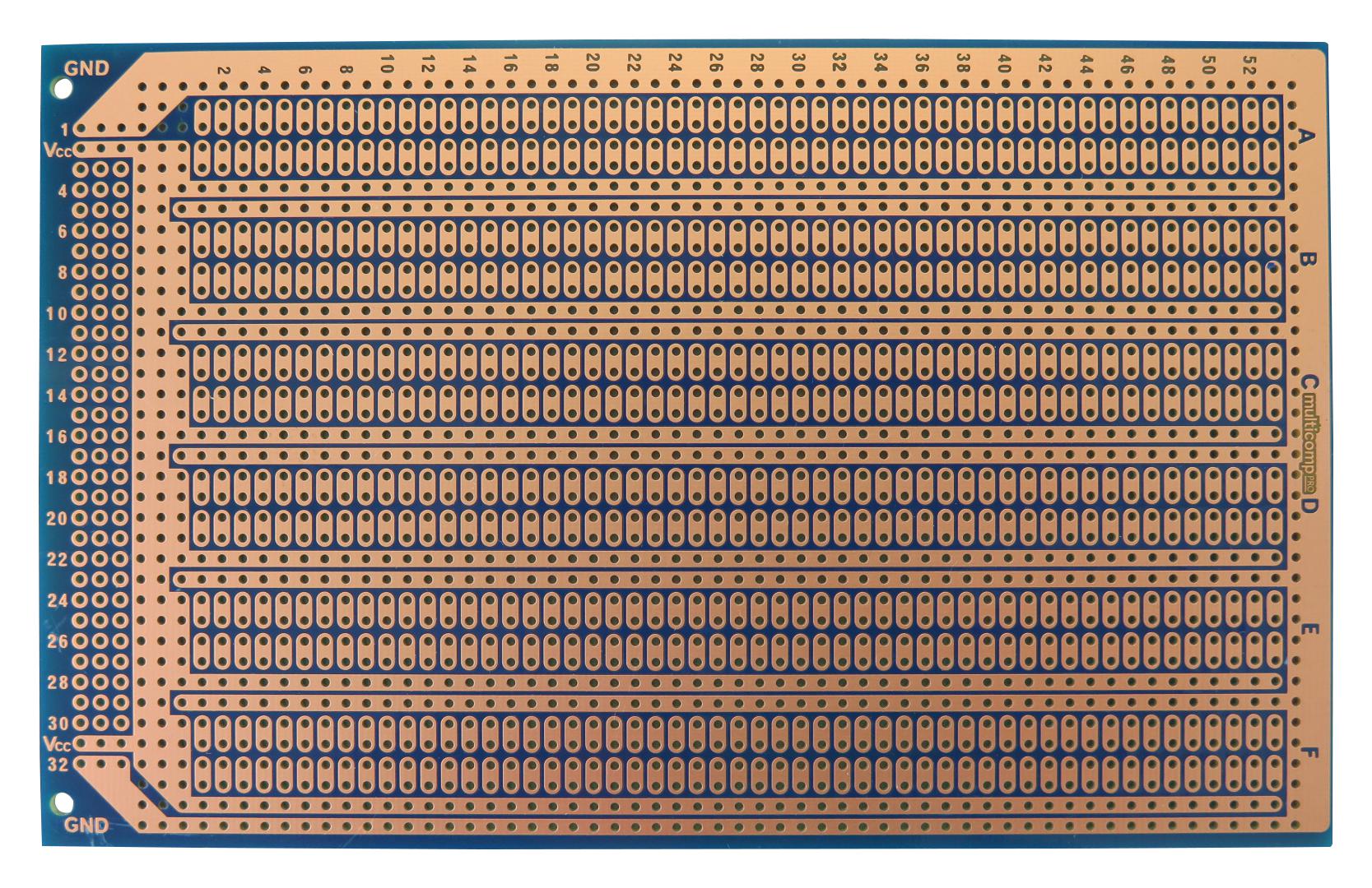 MP005879 - Multicomp Pro - Prototype Board, Eurocard, 100 mm X 160 mm
