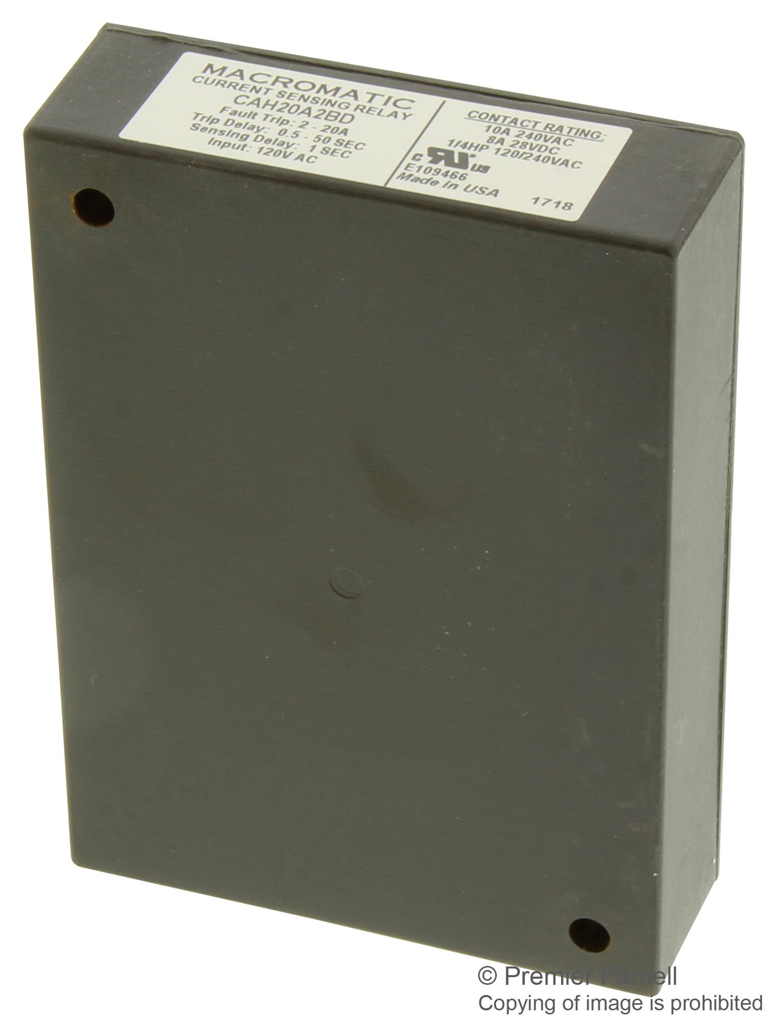 CAH20A2BD - Macromatic Controls - Current Monitoring Relay, CAH Series ...