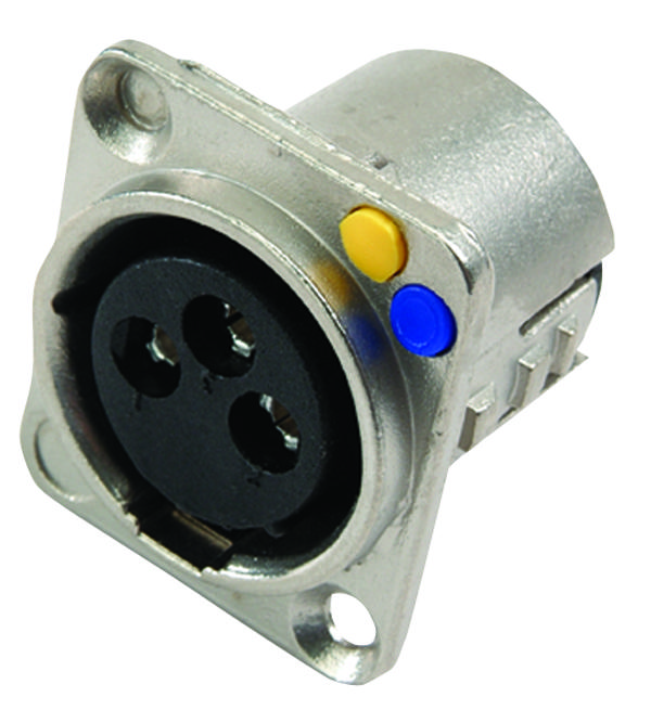716-0301 - Deltron Components - XLR Connector, 3 Contacts, Jack