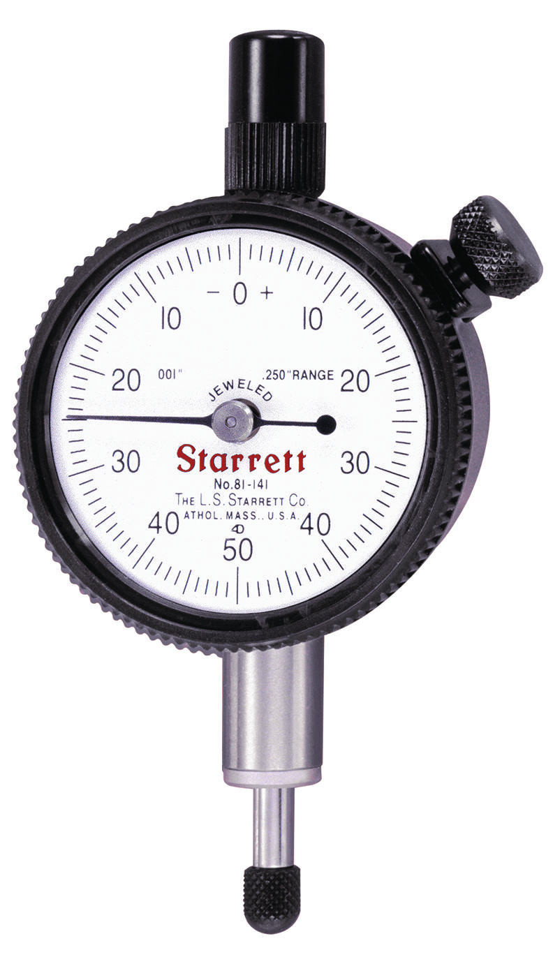 81-241J - Starrett - Dial Indicator, 0.25 " Range, 0.001 " Resolution
