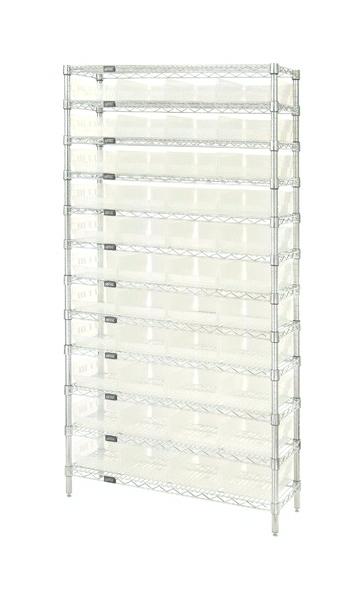 WR12-107CL - Quantum Storage - Shelving Unit, 12 Shelves, 44 Bins