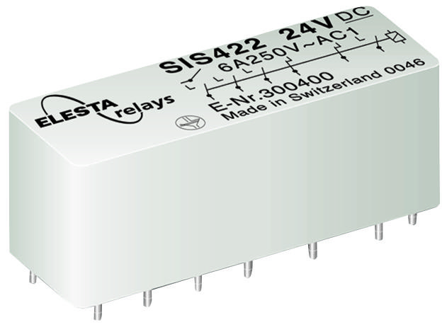 SIS422 24VDC - Elesta - Safety Relay, 24 VDC, 4PST-NO