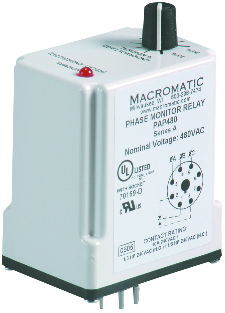 PAP480 - Macromatic Controls - Phase Monitoring Relay, Multifunction ...