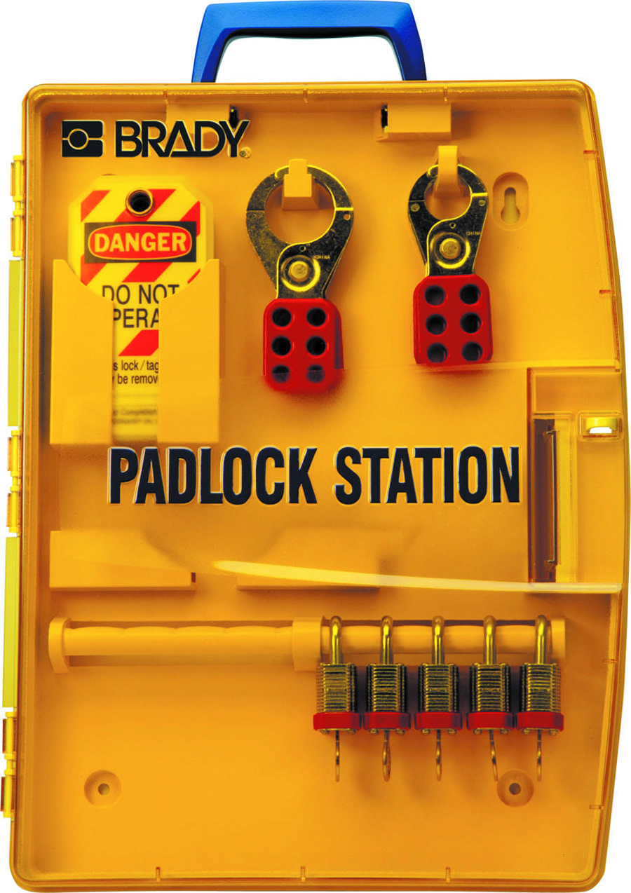105929 - Brady - Lock Station, Ready Access, 5 x Steel Padlocks