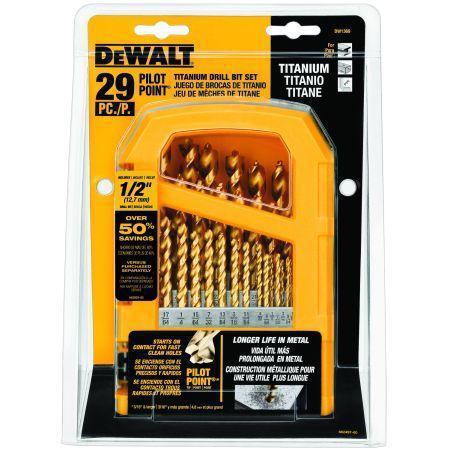 DW1369 - Dewalt - Drill Bit Set, Titanium, 29 Piece