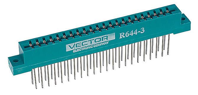 R644-3F - Vector Electronics - Card Edge Connector, Dual Side, 44 Contacts