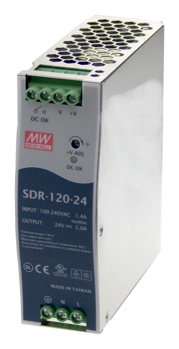 SDR-120-12 - Mean Well - AC/DC DIN Rail Power Supply (PSU), ITE, 1 Output