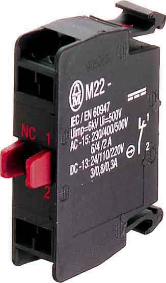 M22-CK01 - Eaton Moeller - Contact Block, 4 A, 500 V