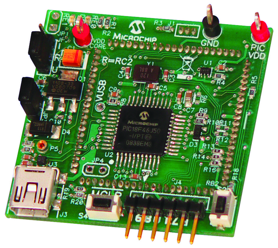 MA180024 - Microchip - Demonstration Board, USB, PIC18F46J50