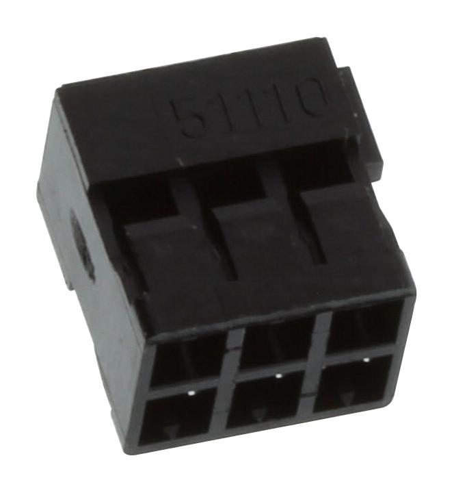 51110-0656 - Molex - Connector Housing, Milli-Grid 51110, Receptacle