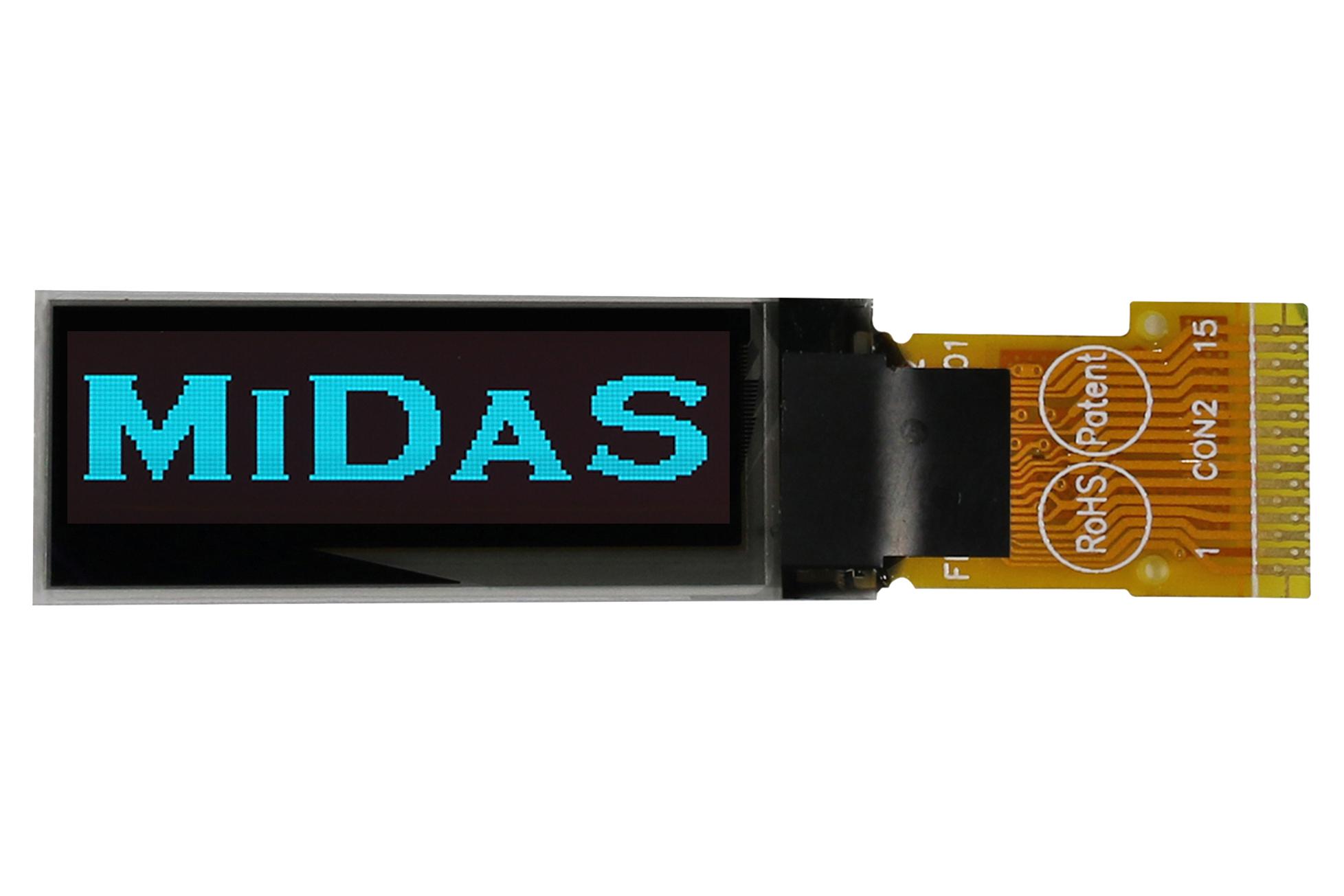 MDOG128032C2V-BS - Midas Displays - Graphic OLED, 128 x 32 Pixels, 3V