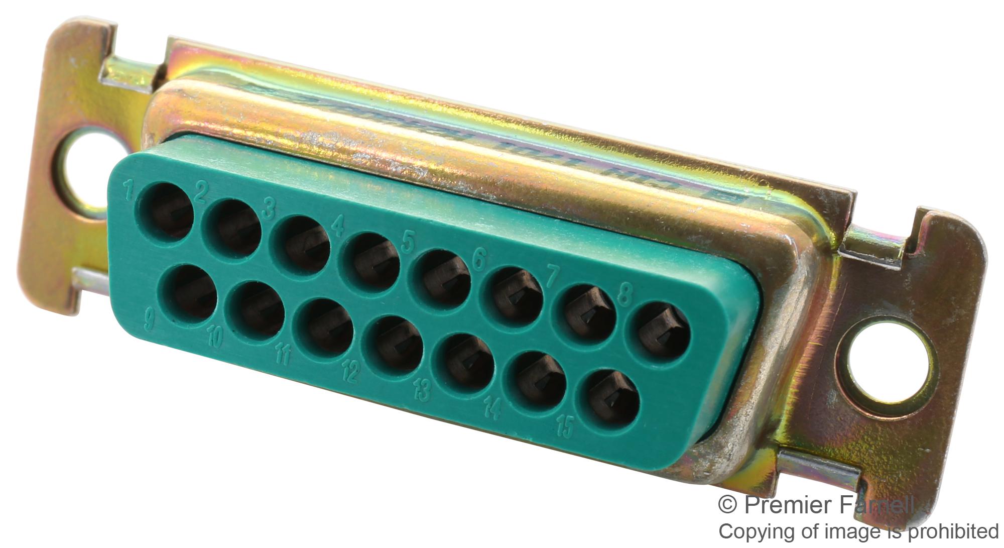 M24308/2-2F - Cinch Connectivity Solutions - D Sub Connector, DB15, 15 Contacts