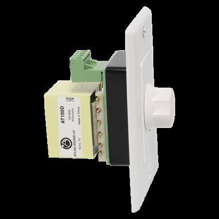 AT100D - Atlas Sound - Decor Style 70V Volume Control with White and ...