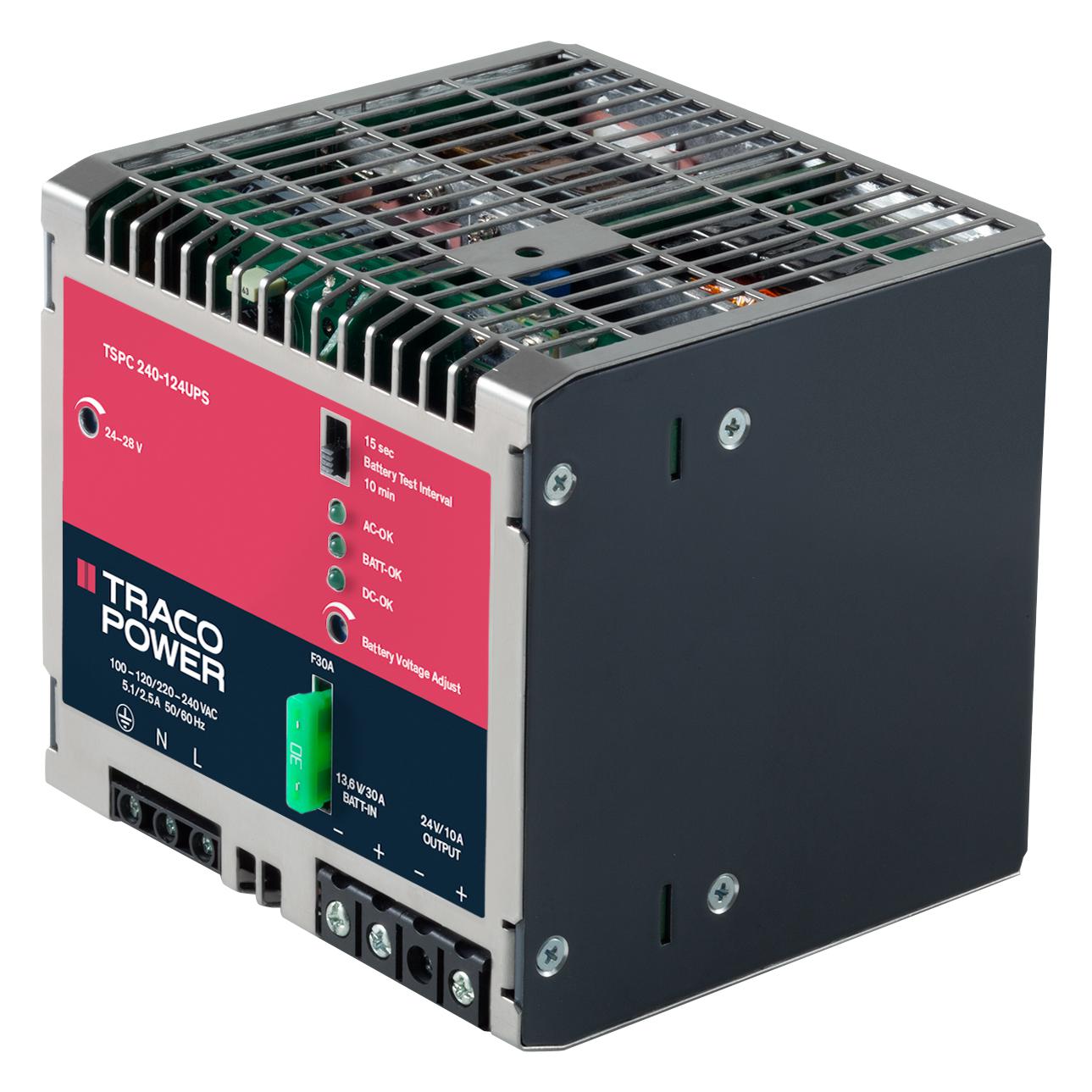 TSPC 240-124UPS - Traco Power - AC/DC DIN Rail Power Supply (PSU), 1 ...