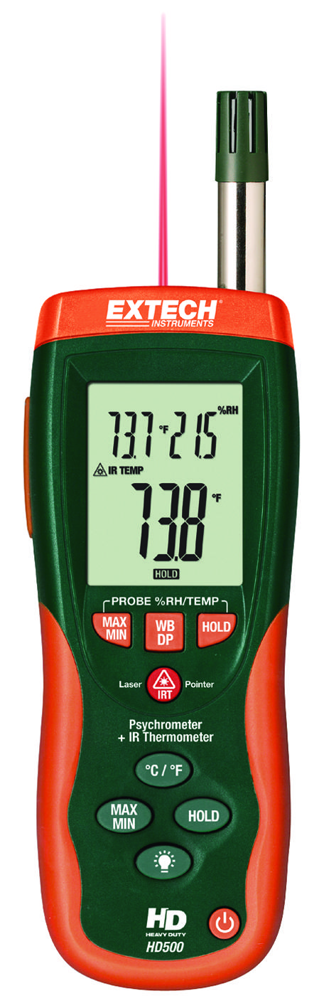 HD500 - Extech Instruments - Humidity Meter, 0% to 100% Relative ...