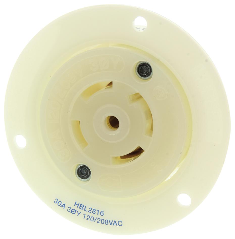 HBL2816 - Hubbell Wiring Devices - Power Entry Connector, Power Entry, 30 A