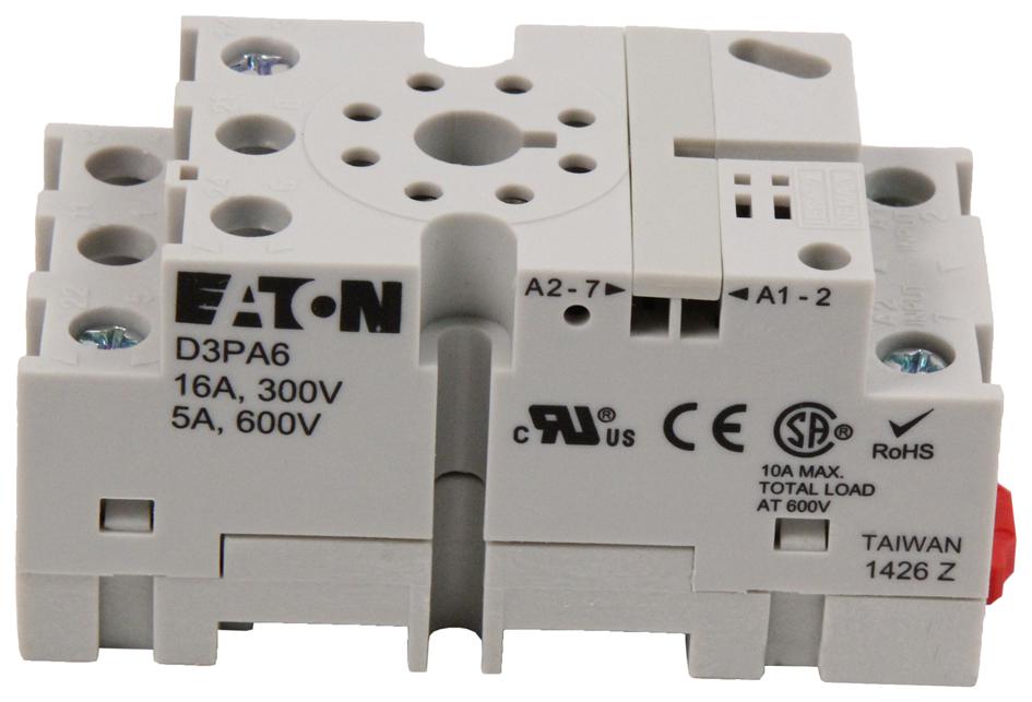 D3PA6 - Eaton Cutler Hammer - Relay Socket, DIN Rail, Panel