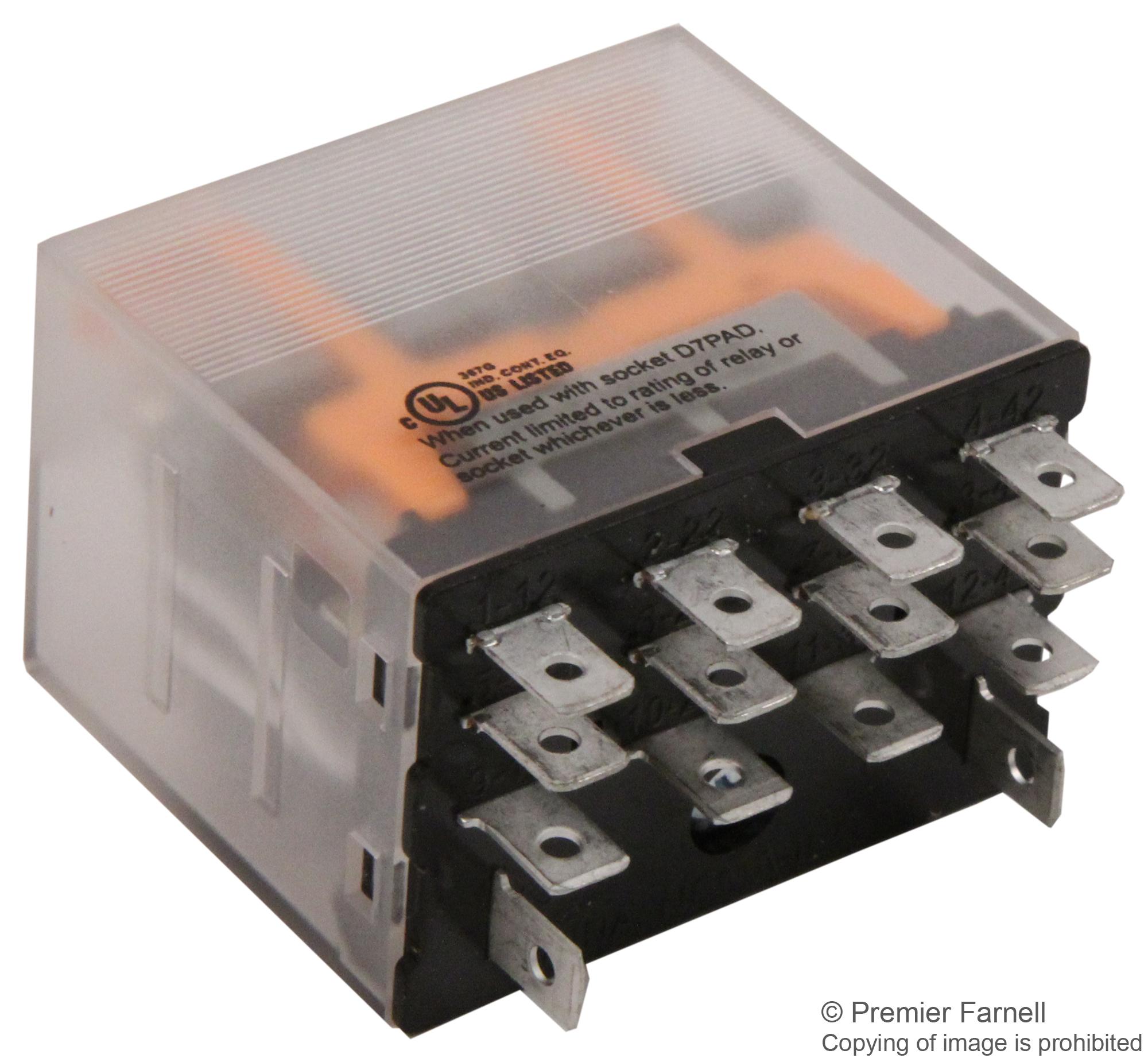 D7PR4T1 - Eaton Cutler Hammer - Power Relay, 4PDT, 24 VDC