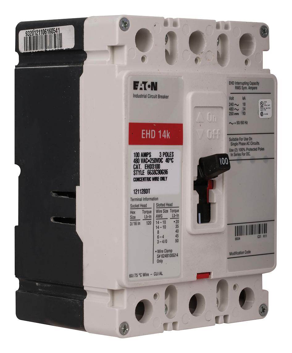 EHD3100 - Eaton Cutler Hammer - Thermal Magnetic Circuit Breaker, FD ...